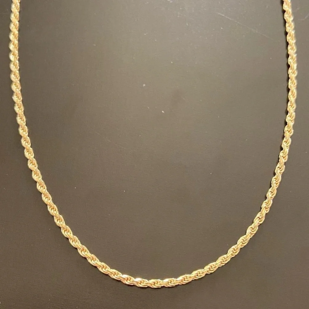 Jewelry | Gold Chain 14k Gold Vermeil Rope Chain 22in 2mm | Poshmark